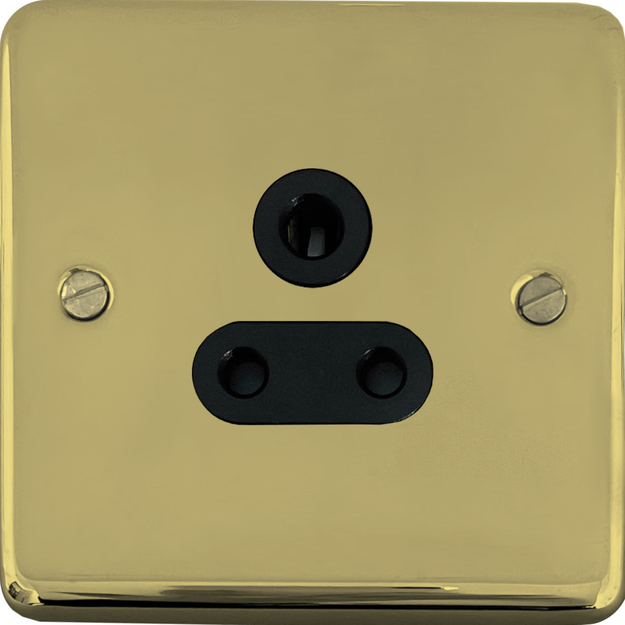 CB59B | Contour Polished Brass 5A 3 Pin Socket (Black Insert) | G&H ...