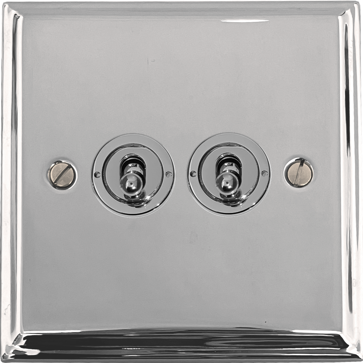 DC382 | Deco Polished Chrome Toggle Switch (2 Gang) | G&H Electrical ...