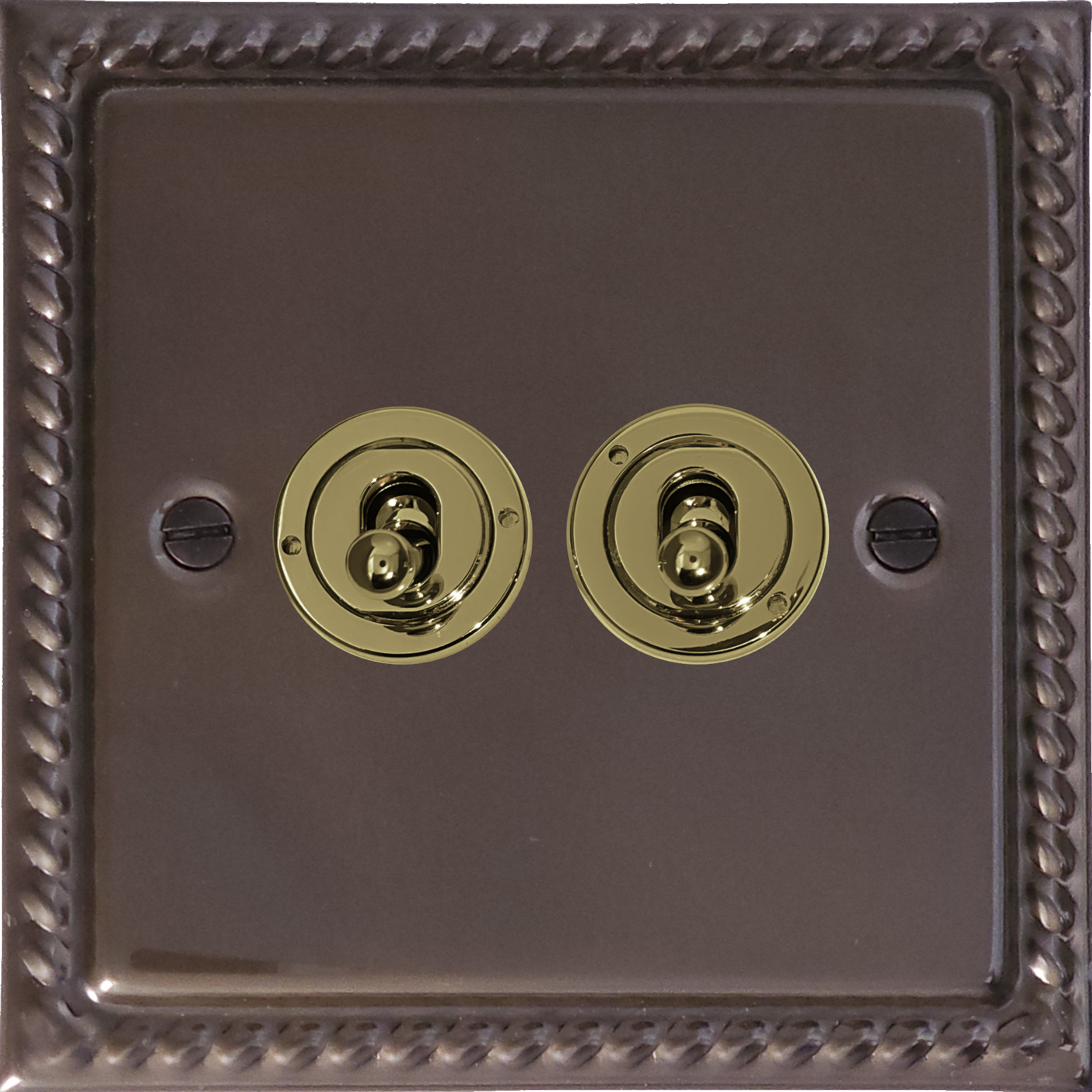 MMBZ382-PB | Monarch Medium Bronze Toggle Switch (2 Gang/Polished Brass ...